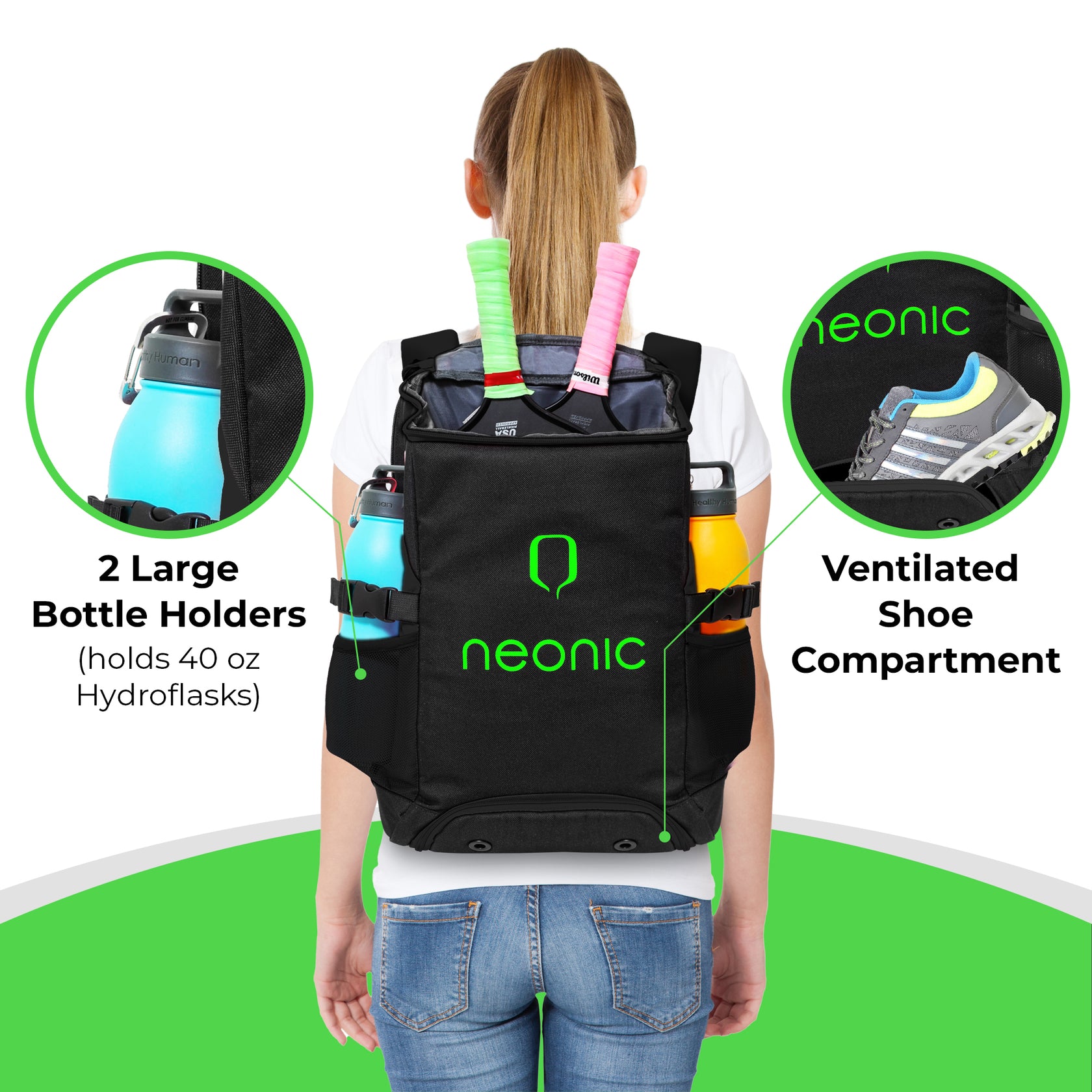 Neonic Pickleball Backpack - Perfect Mid-Sized Backpack for Rec Play
